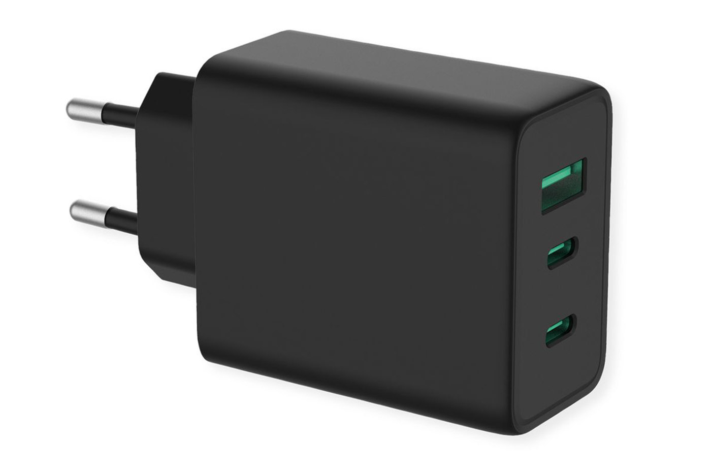 Napájecí adaptér síťový (230V) - 1x USB A + 2x USB C s PD, GaN, 65W ...