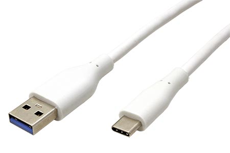 USB 5Gbps kabel USB3.0 A(M) - USB C(M), 3m, bílý | SECOMP a.s.
